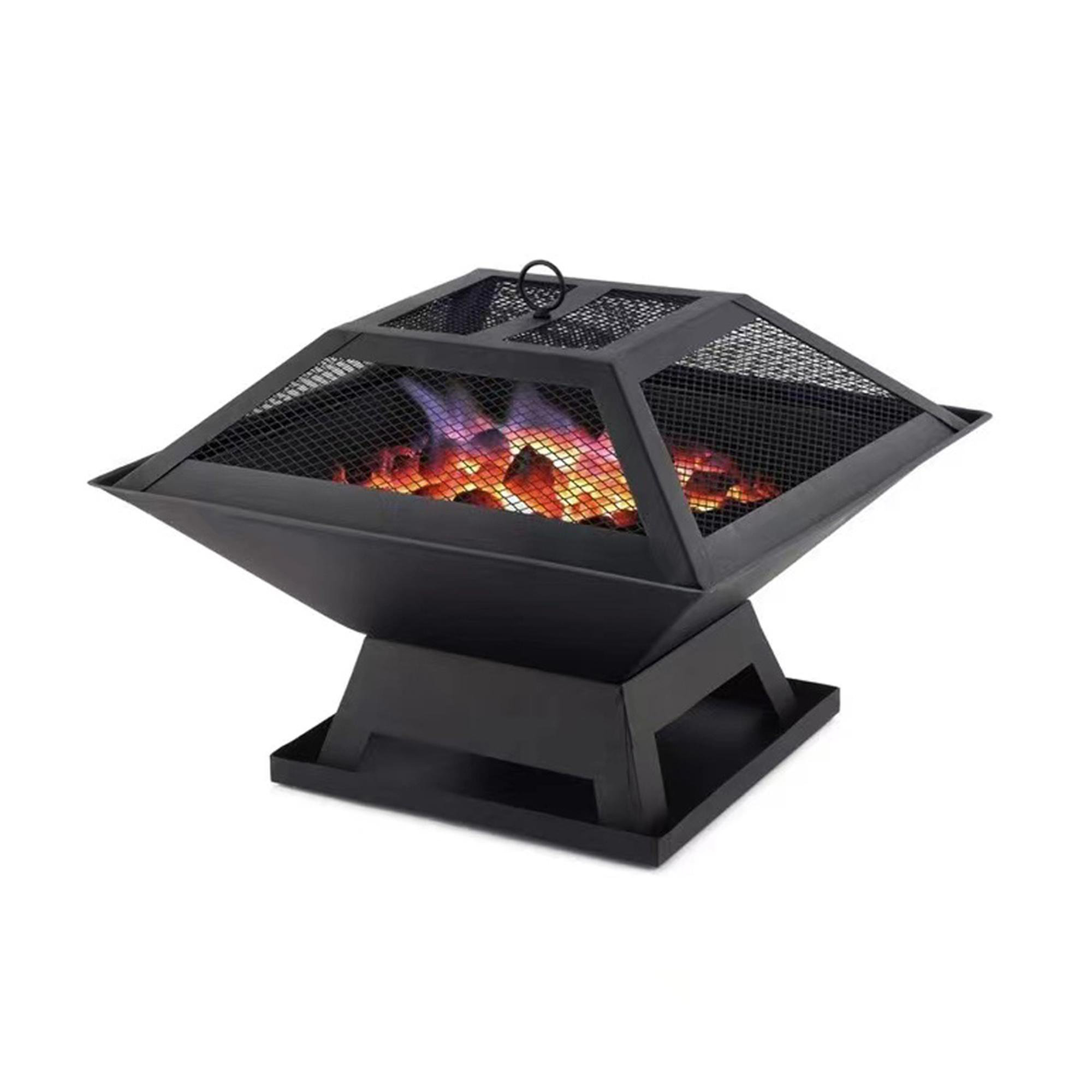 Union Rustic Square Small Fire Pit BBQ Party Portable Fire Pit | Wayfair