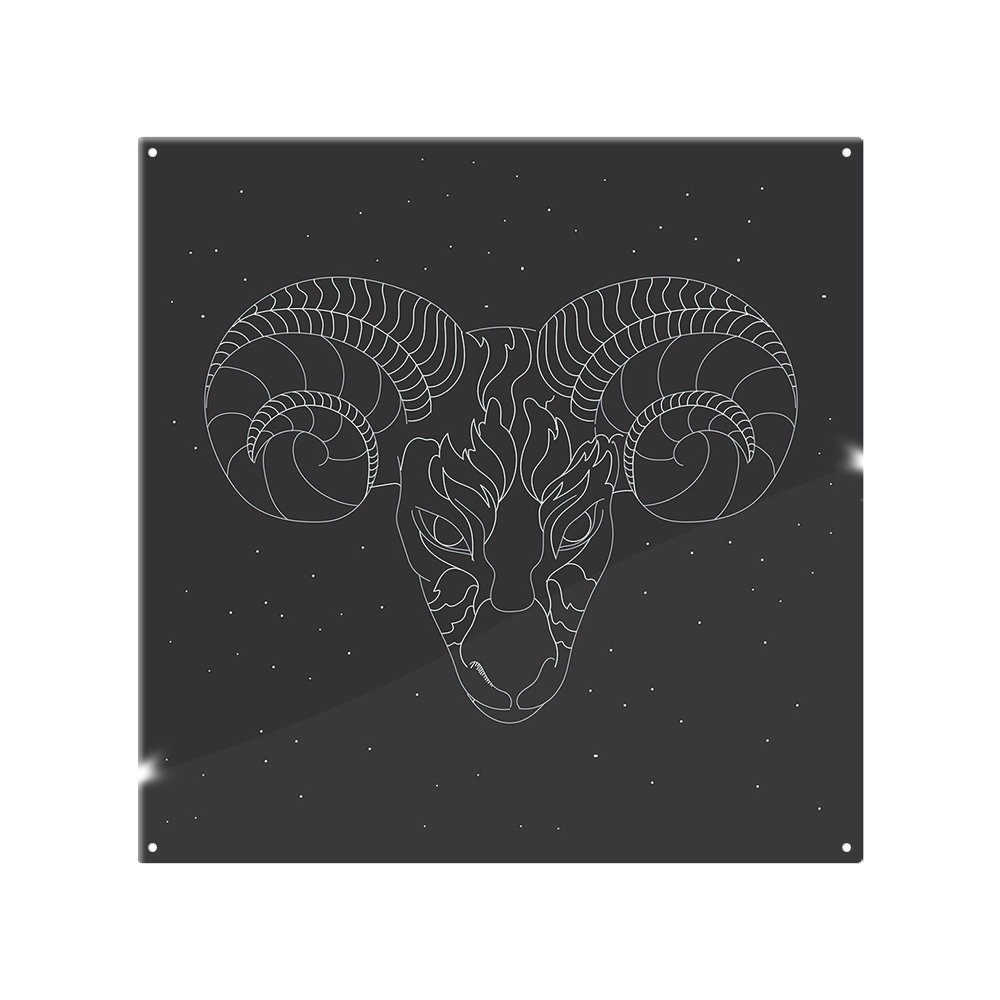Ivy Bronx Aries Zodiac Sign Dining Splash Back | Wayfair.co.uk