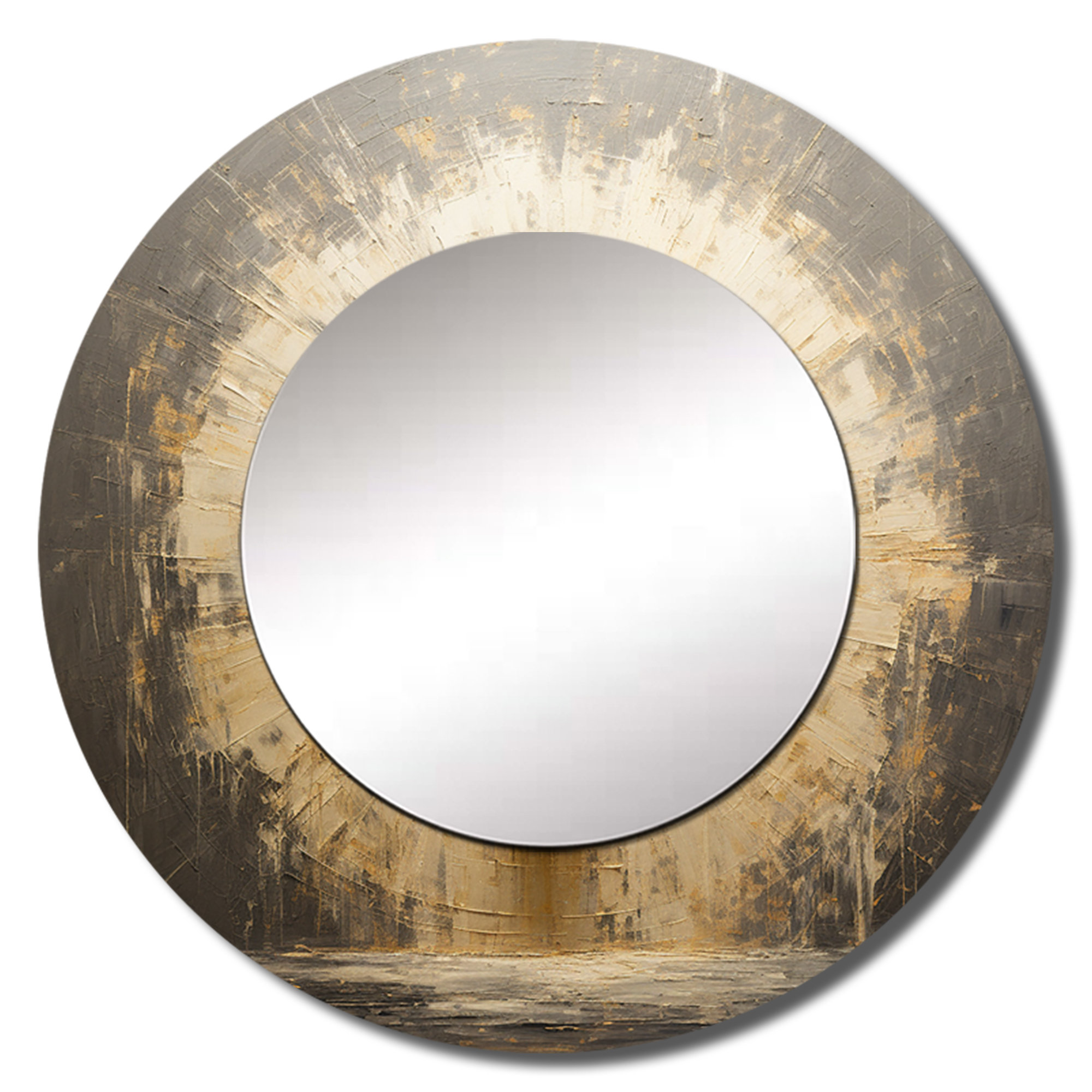 Design Art Zen Meditation Position - Meditation Round Mirror Wall Decor ...