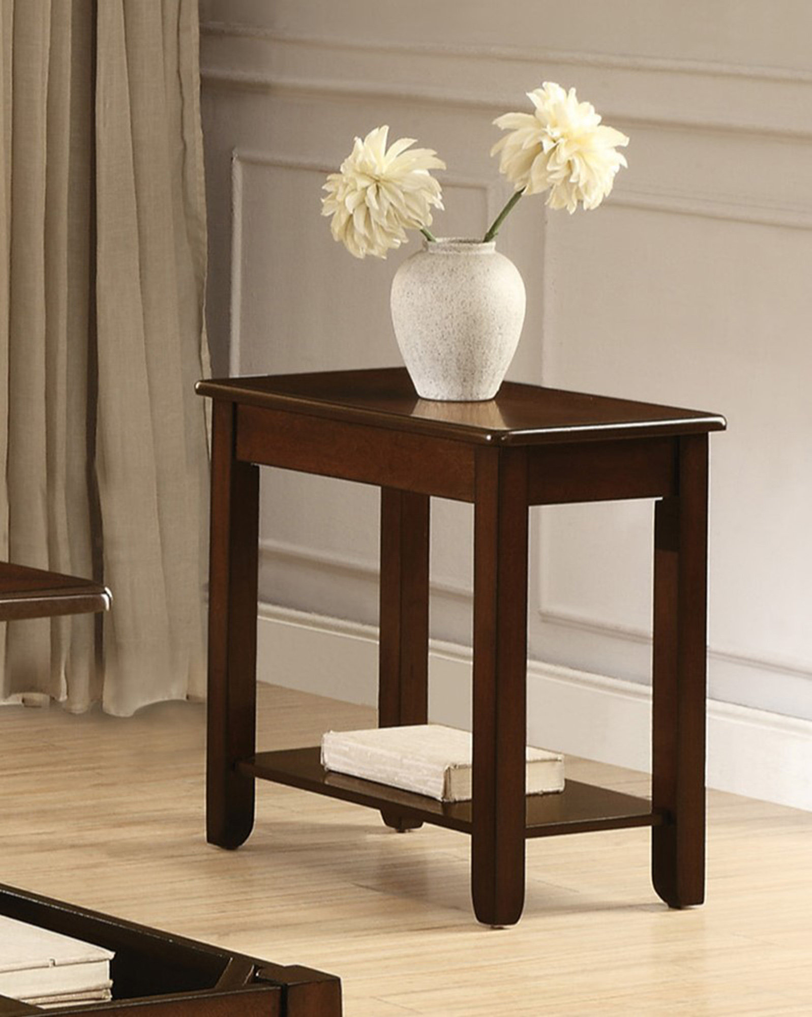 Red Barrel Studio® Chairside Table With Shelf 1Pc Side Table | Wayfair