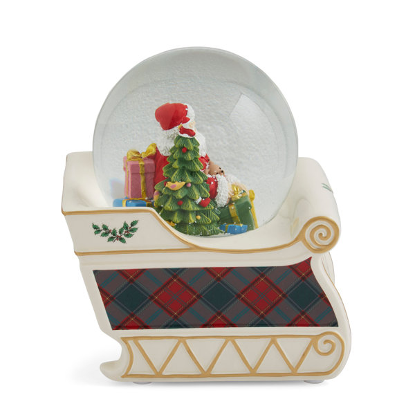 Spode Christmas Tree Santa Sleigh Snow Globe 6.5" | Wayfair