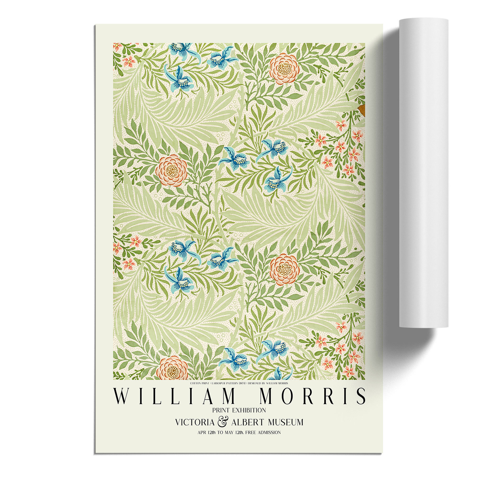 East Urban Home Larkspur Pattern with Border by William Morris ...