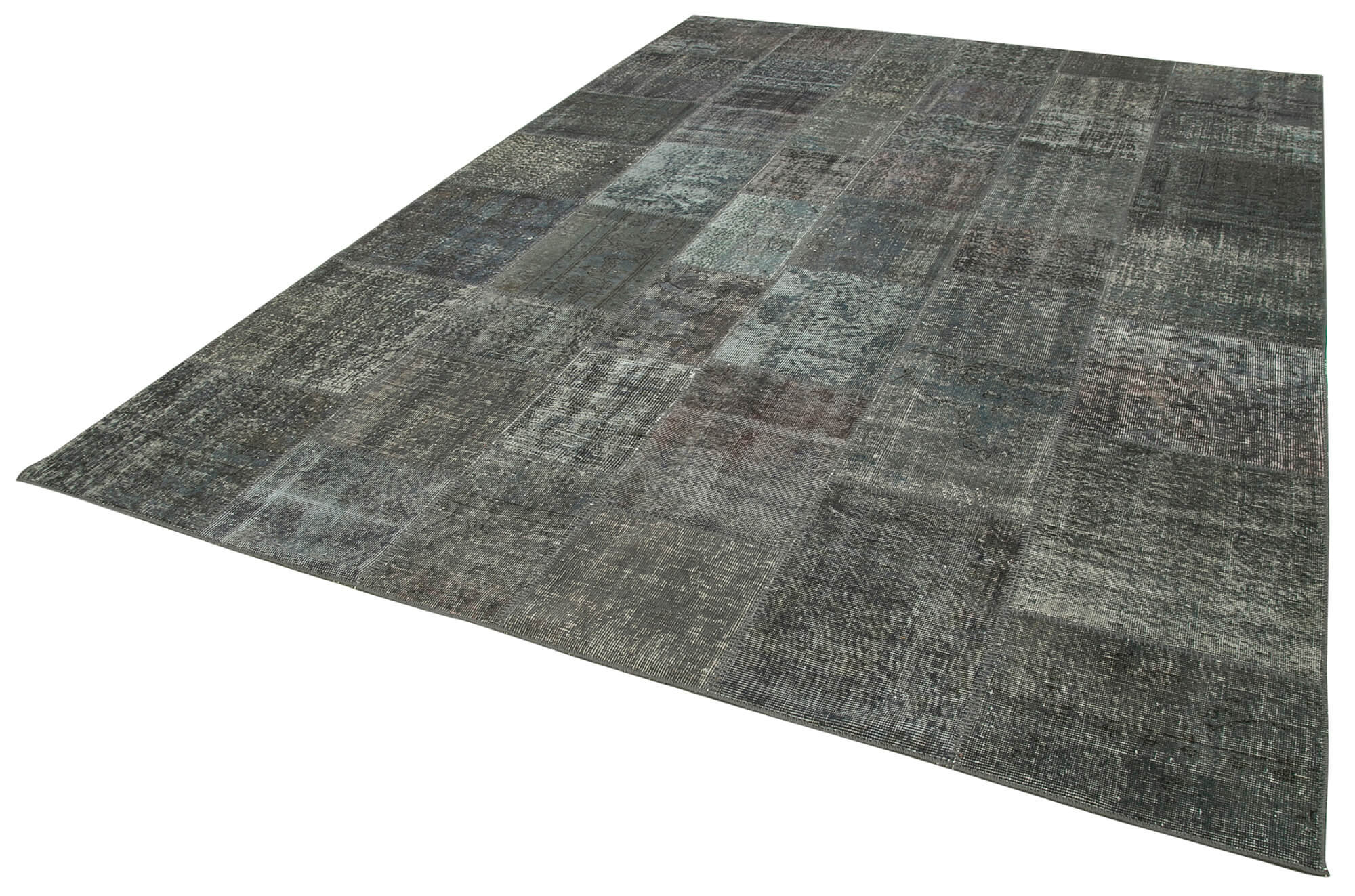 Aegean House Kırk Yama Grey Patchwork Wool Handmade Area Rug | Wayfair