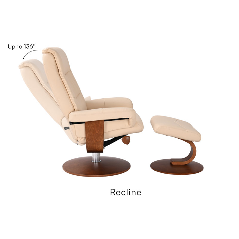 Red Barrel Studio® Azmeena 34'' Wide Manual Swivel Ergonomic Recliner ...