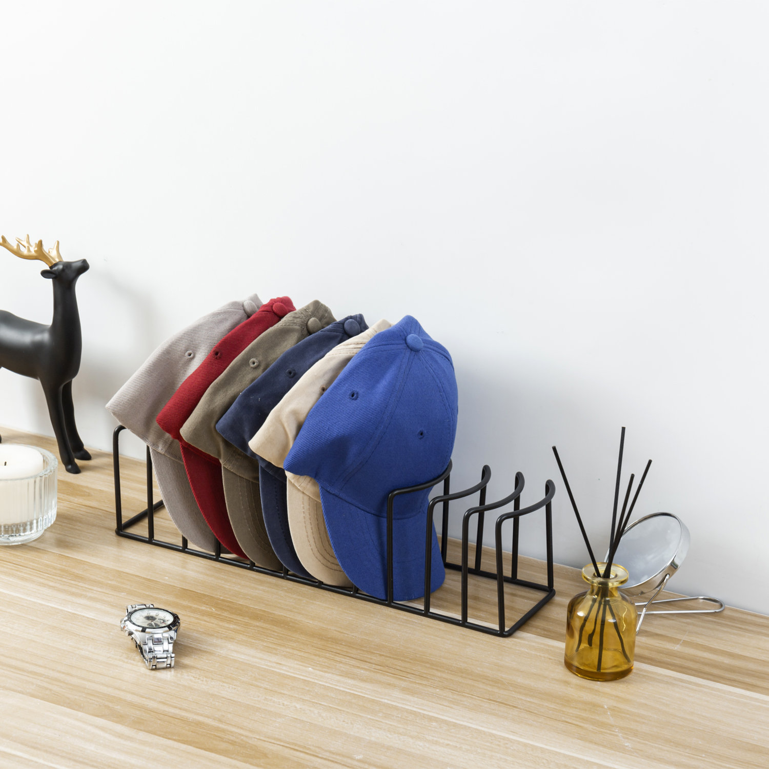 17 Stories 11-Slot Metal Wier Baseball Hat Storage & Reviews | Wayfair