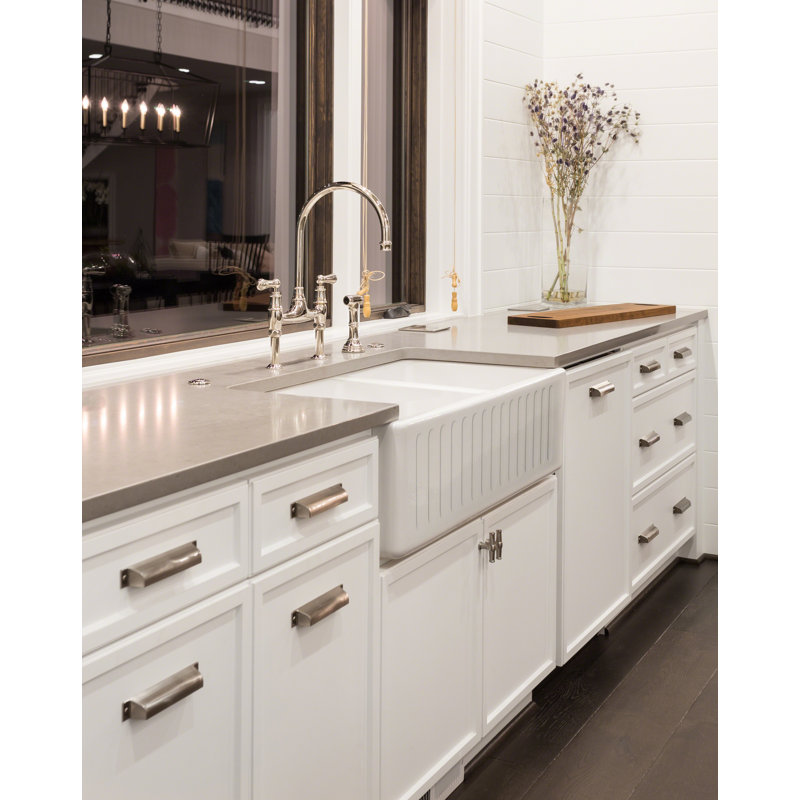 Arsumo 33'' L Double Bowl Acrylic Kitchen Sink | Wayfair