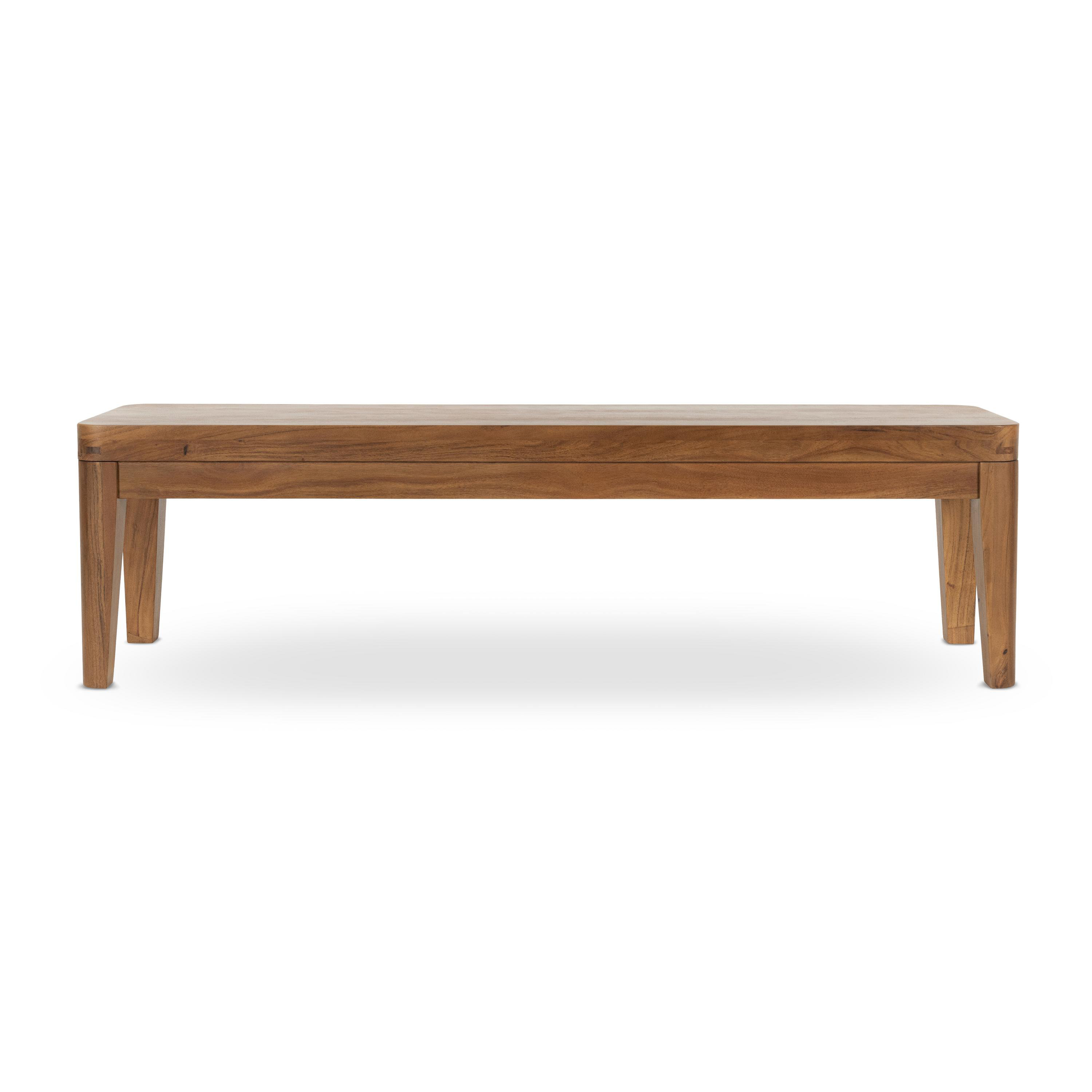Classic Home Arno 64" Acacia Wood Indoor Bench In Natural Finish | Wayfair