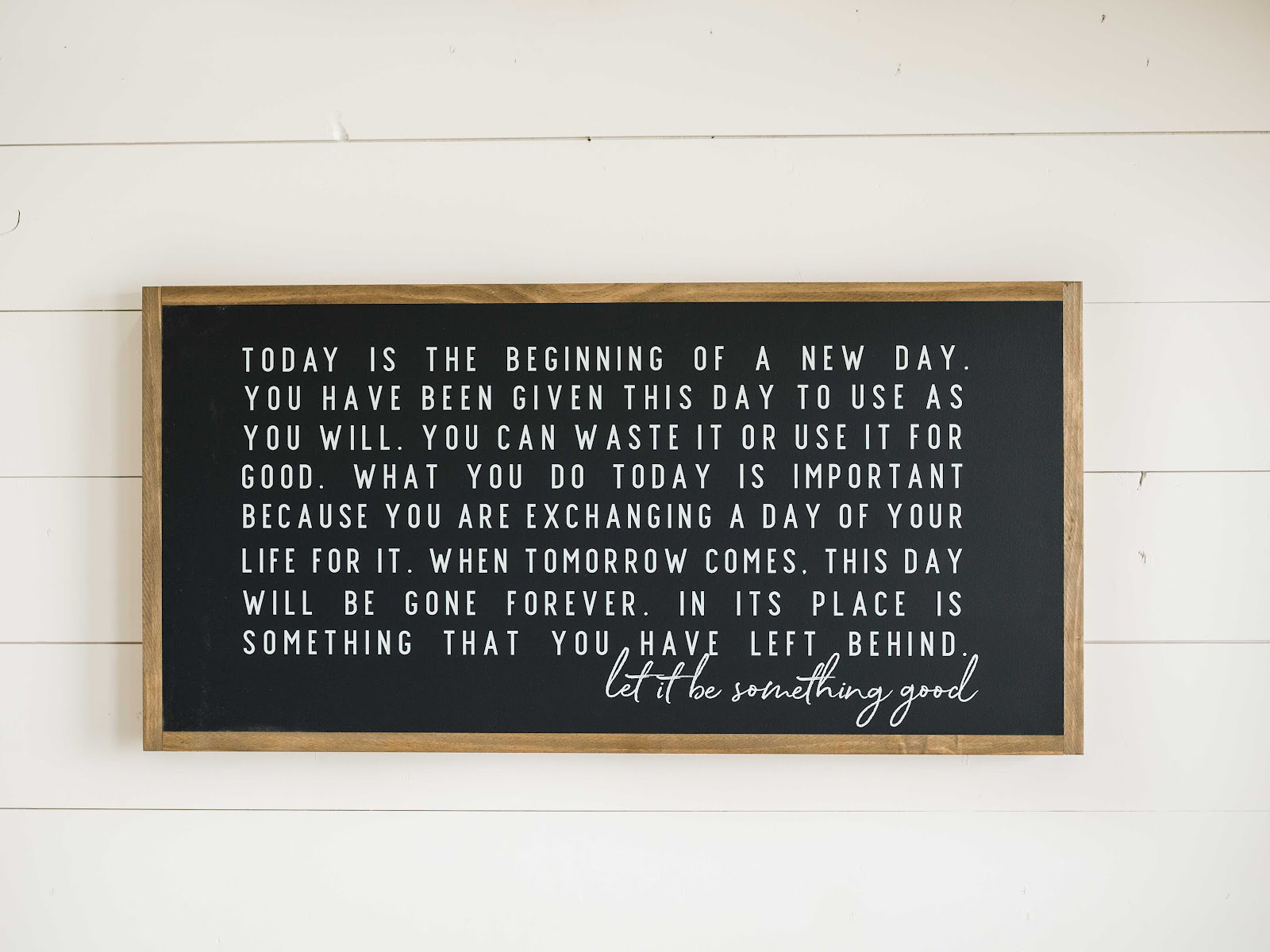 Trinx Today Is The Beginning Wood Framed Wall Art Sign - Wayfair Canada