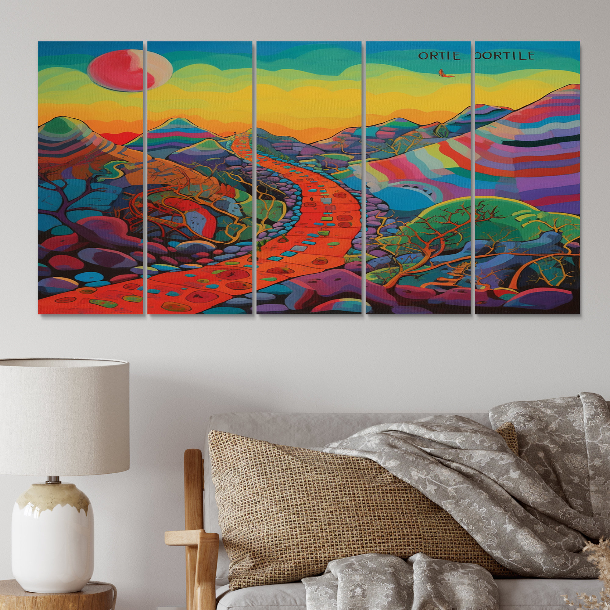 Loon Peak® The Obstacle Is Path Dreamy Rainbow Mountains - Abstract ...
