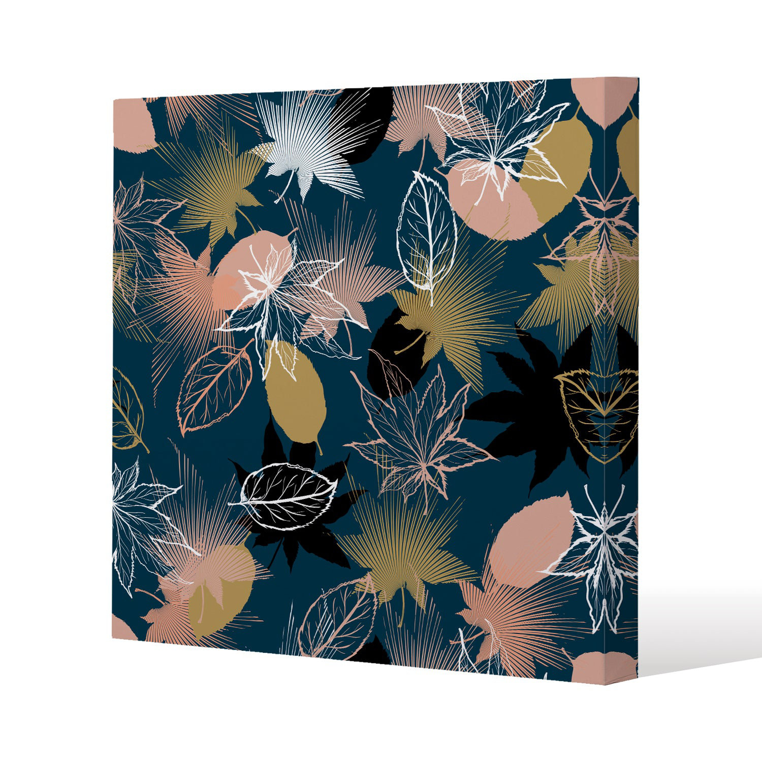 World Menagerie Maple Leaves Slim Style Canvas Print, 15mm Slim Real ...