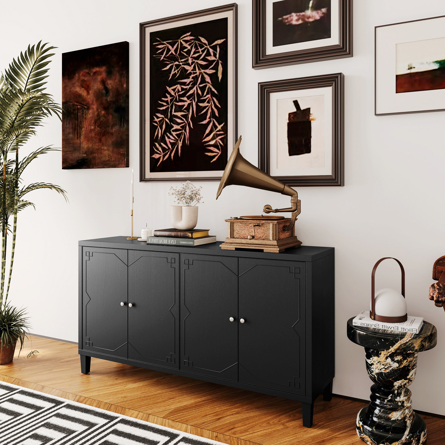 Lark Manor™ Accent Cabinet, 4 Door Cabinet, Sideboard Buffet Server ...