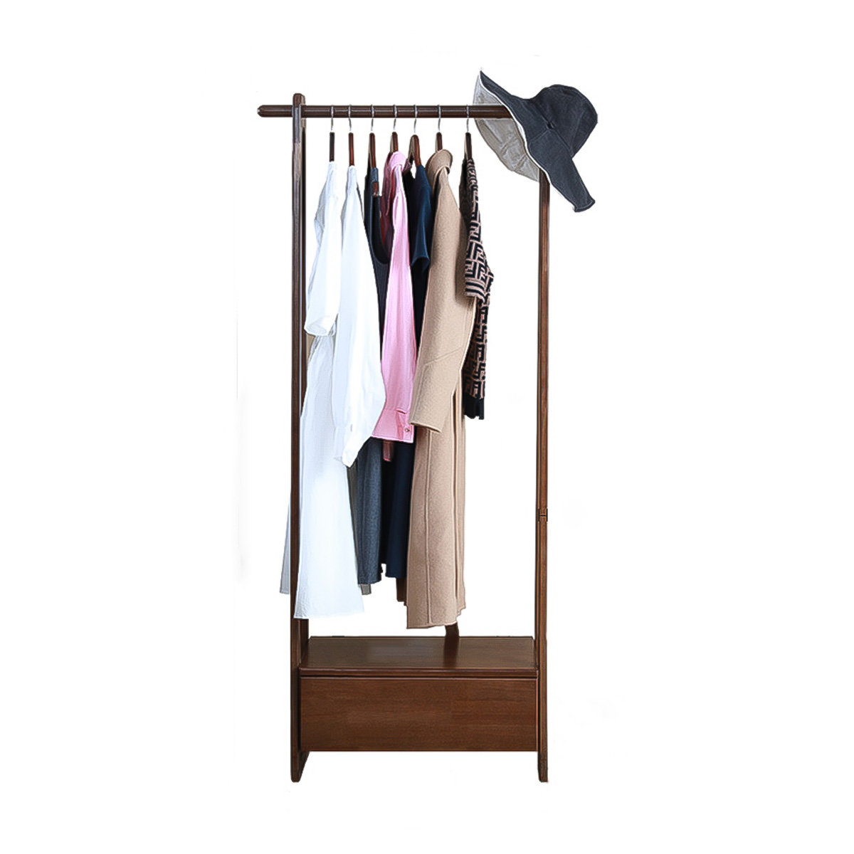 Recon Furniture 23.62'' Solid Wood Clothes Racks /Garment Racks | Wayfair