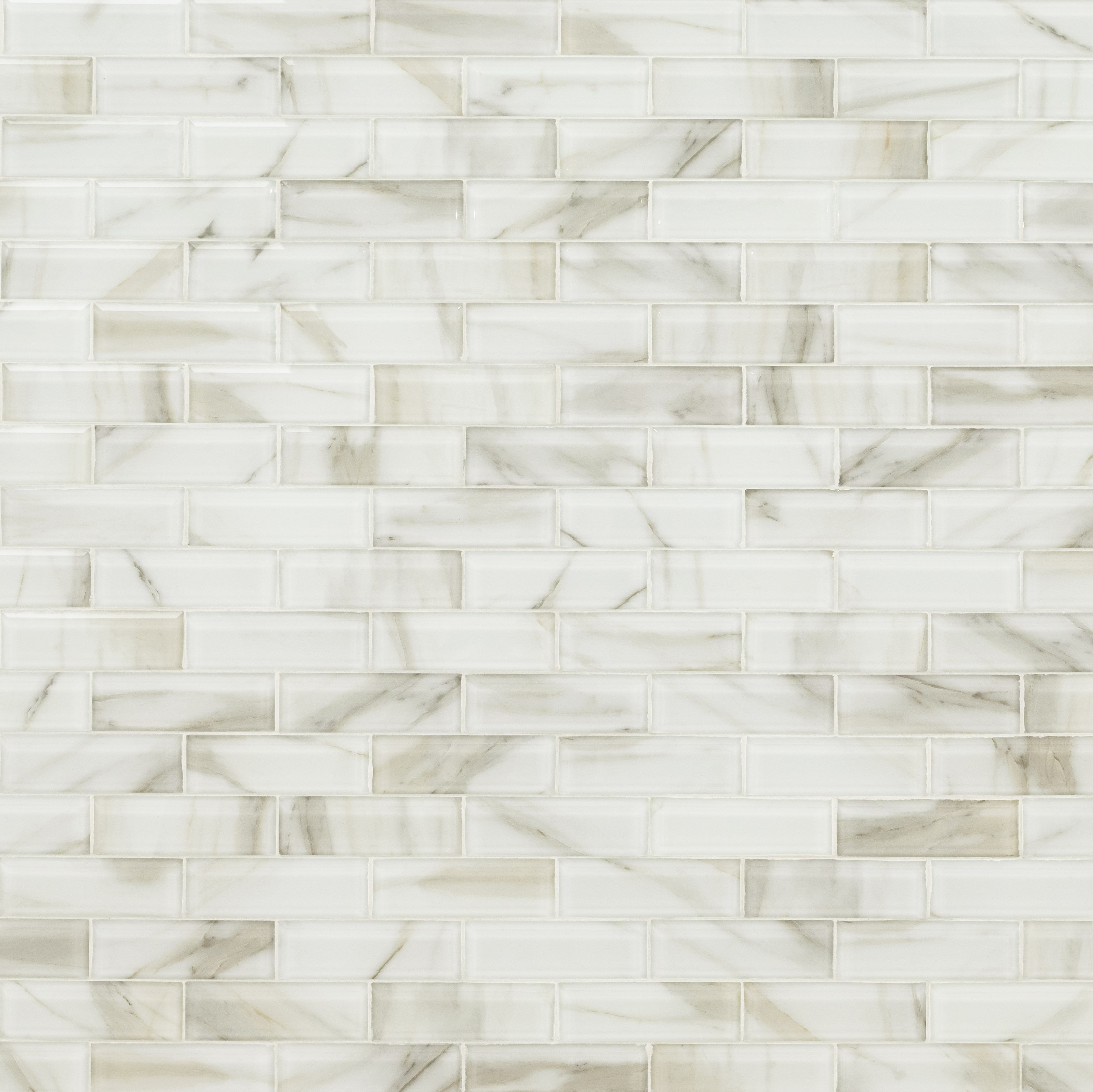 Ackland Haiku Sapphire Beveled 2" x 6" Glass Subway MosaicTile ...