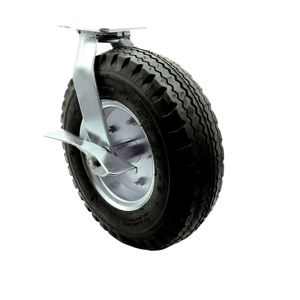 Service Caster 12 Inch Pneumatic Wheel Swivel Caster with Brake and ...