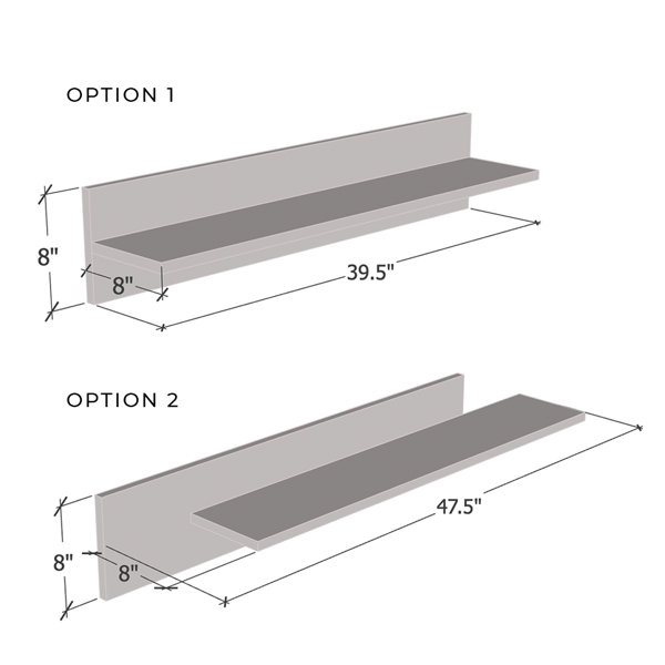 Wade Logan® Balroop 2 Piece Floating Shelf & Reviews | Wayfair