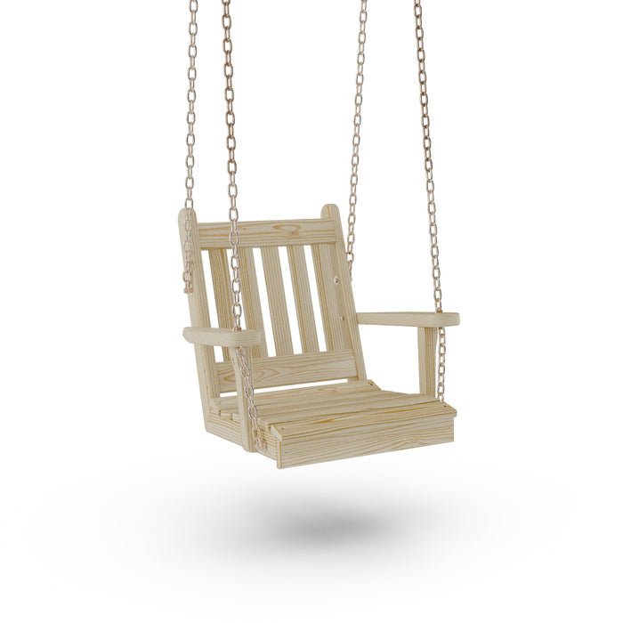 Winston Porter Weber Franklin Wooden Outdoor Swing Chair - Solid Wood ...