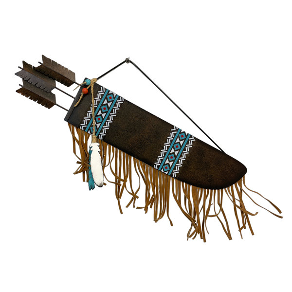 Foundry Select Metal Bow & Arrow Quiver Pouch Southwestern Rustic ...