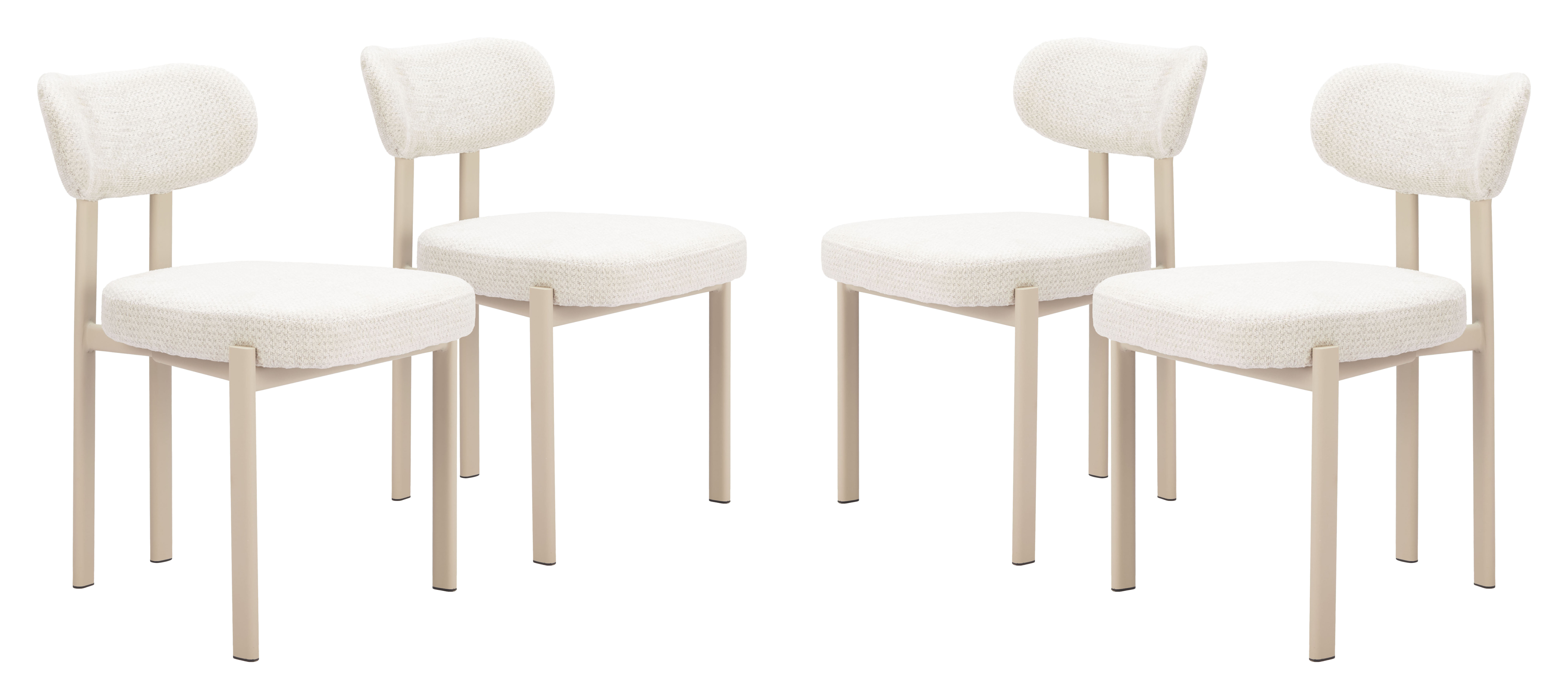 Orren Ellis Dining Chairs Set Of 4 Upholstered Modern Kitchen Chairs ...