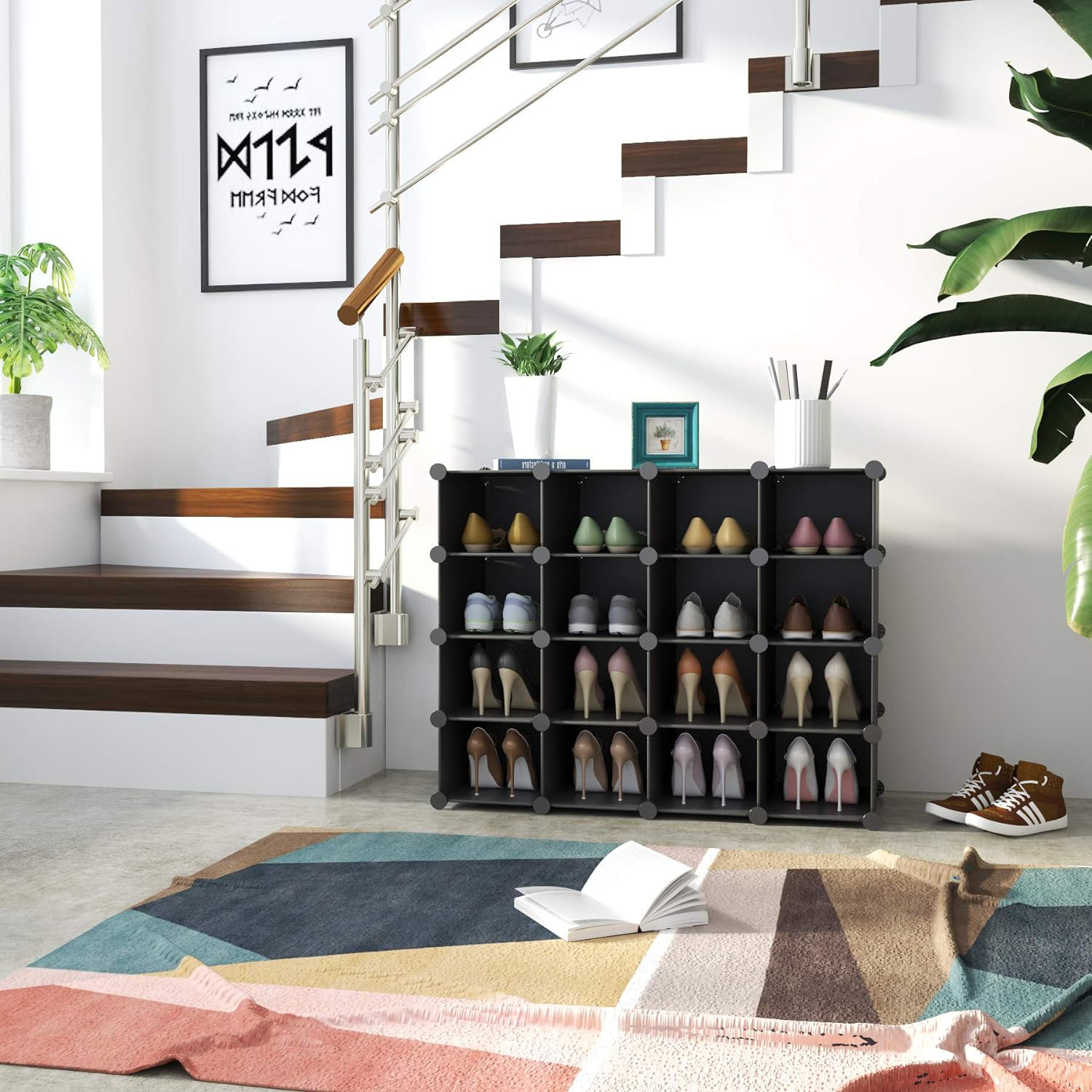 Rebrilliant 16-Cube Modular Shoes Storage Stand - Wayfair Canada