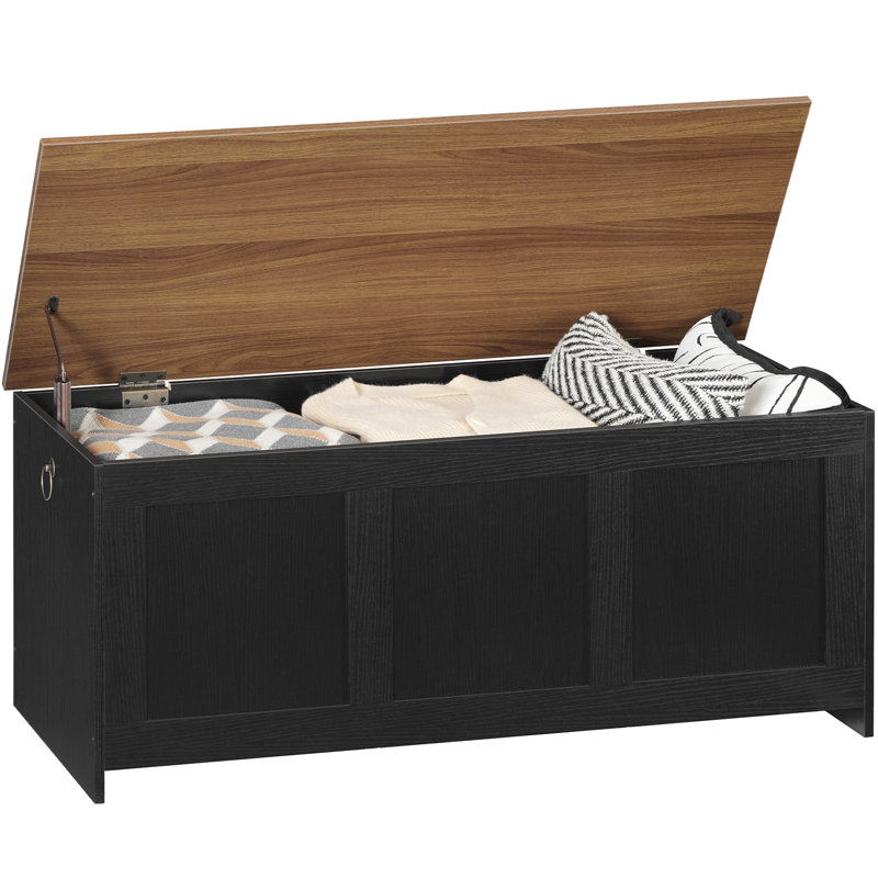 HOOBRO 39.3'' W Manufactured Wood Storage Bench With Flip Top Blanket ...