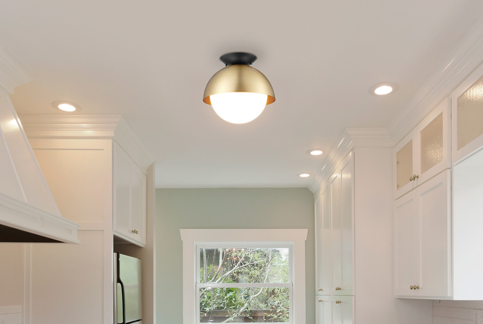 Globe Electric Company Oswald 1-Light 10" Flush Mount & Reviews | Wayfair