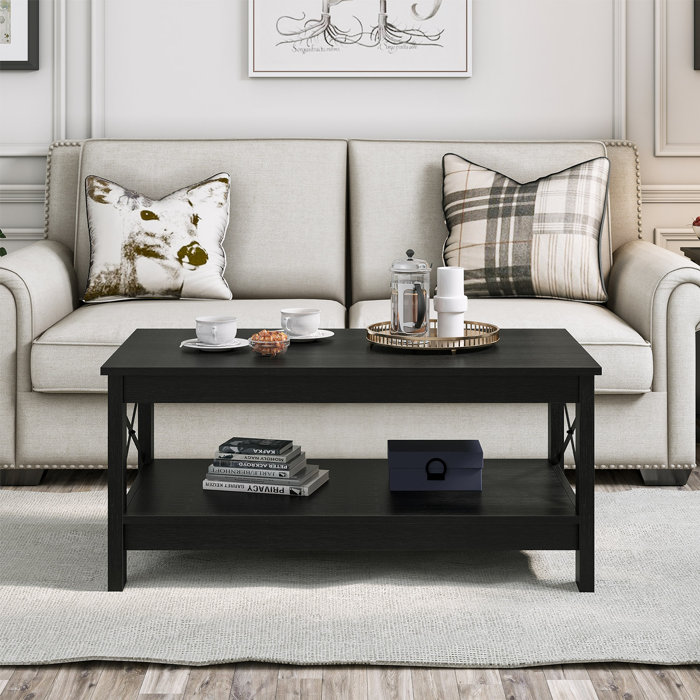 Highland Dunes O'Kean 39" Rectangular Coffee Table with Storage For ...
