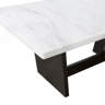 17 Stories Maroney Rustic Espresso Marble Top Dining Table | Wayfair
