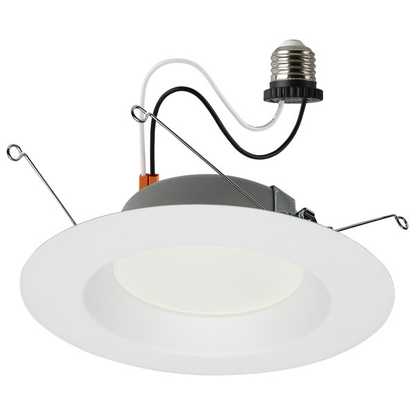 Satco 6'' Dimmable 3000 K IC Rated LED Retrofit Recessed Lighting Kit ...