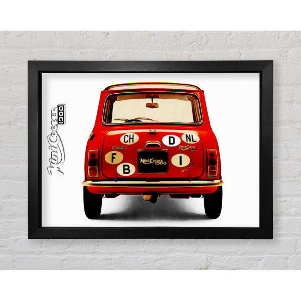 Rosalind Wheeler Mini Cooper Retro Rear - Single Picture Frame Print ...