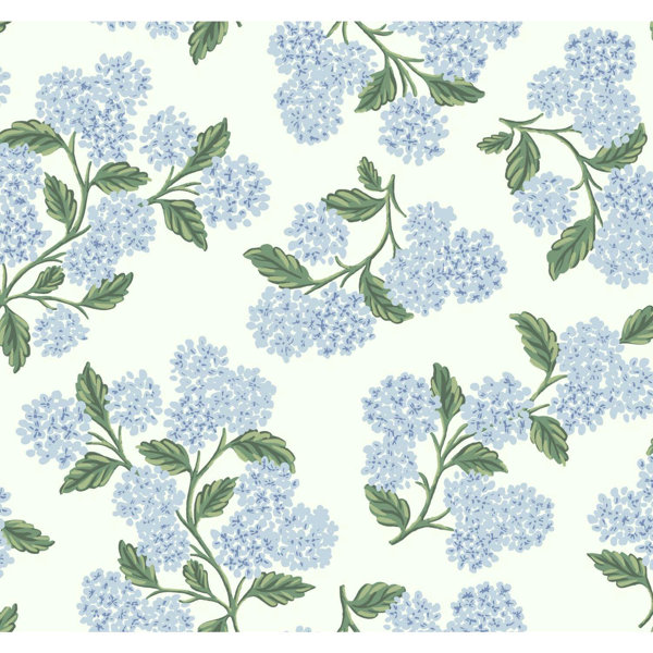 Rifle Paper Co. Hydrangea 27' x 27" Wallpaper & Reviews | Birch Lane