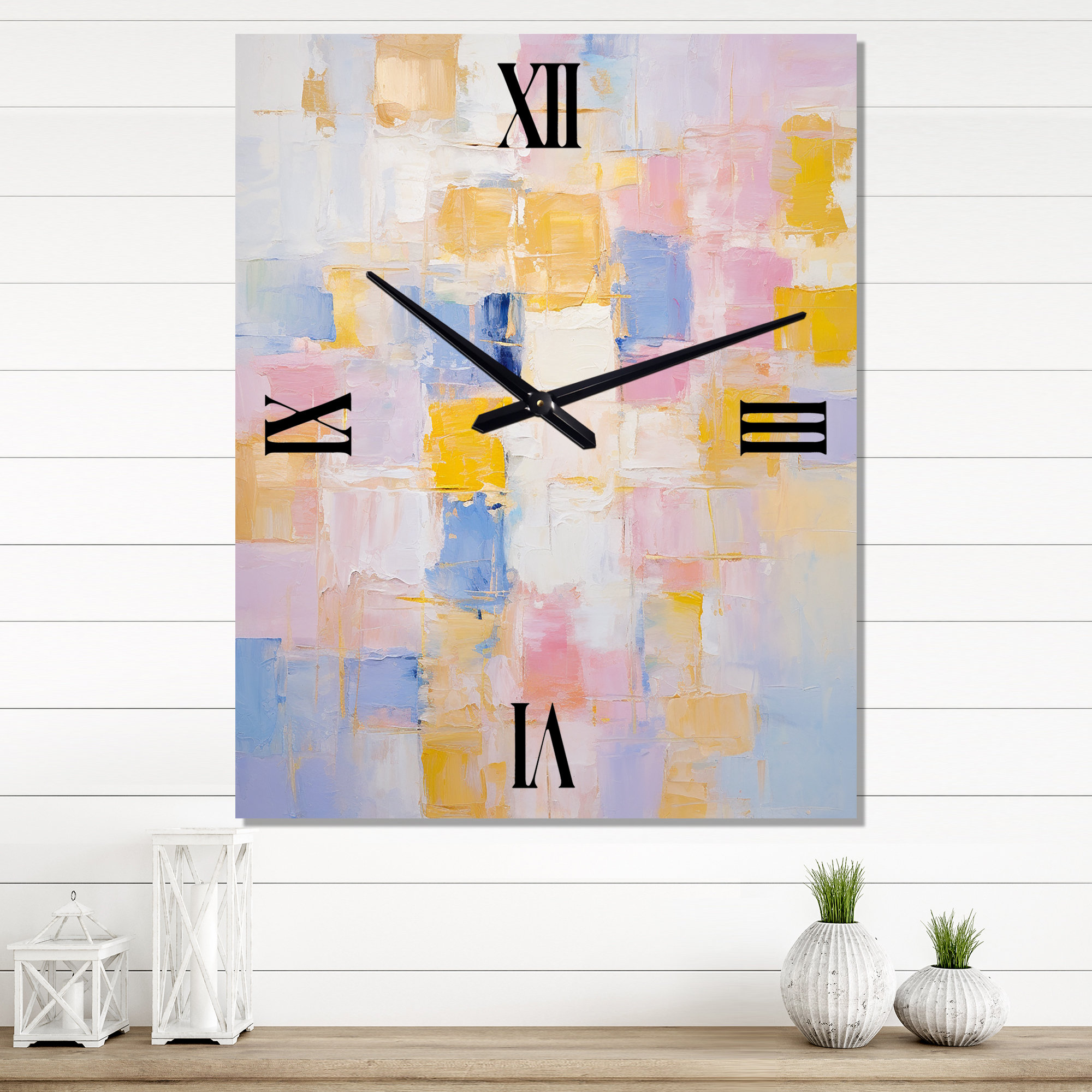 Design Art Timeless Moments In Pastel Pink And Blue I - Abstract ...