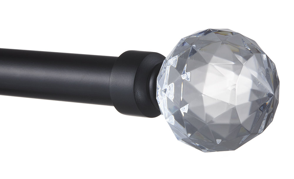 Amalgamated Textiles EXCLUSIVE HOME Crystal Ball 1" Curtain Rod and ...