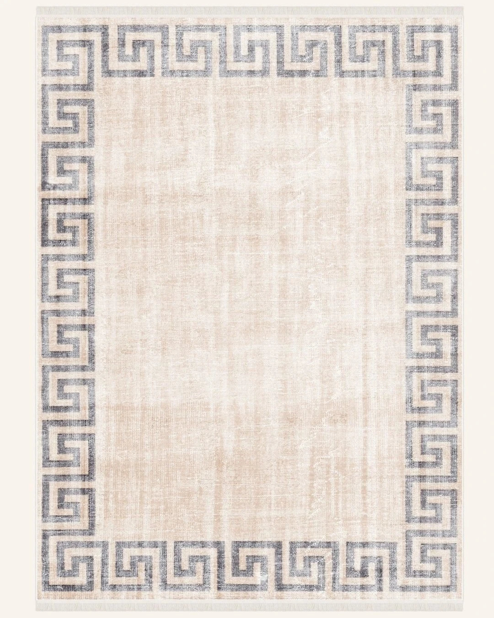 Dakota Fields Raya Framed Cream Gray Machine Woven Cotton Polyester ...