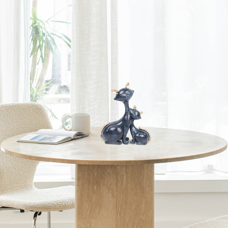 Red Barrel Studio® Decorative Animals Statue Cat Figurine & Reviews ...