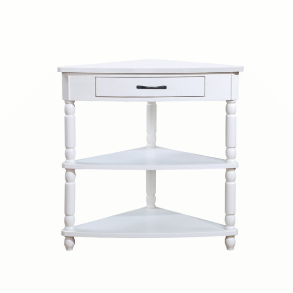 Alcott Hill® 33.8'' Small Triangle Corner Table, Wood Corner Side Table ...