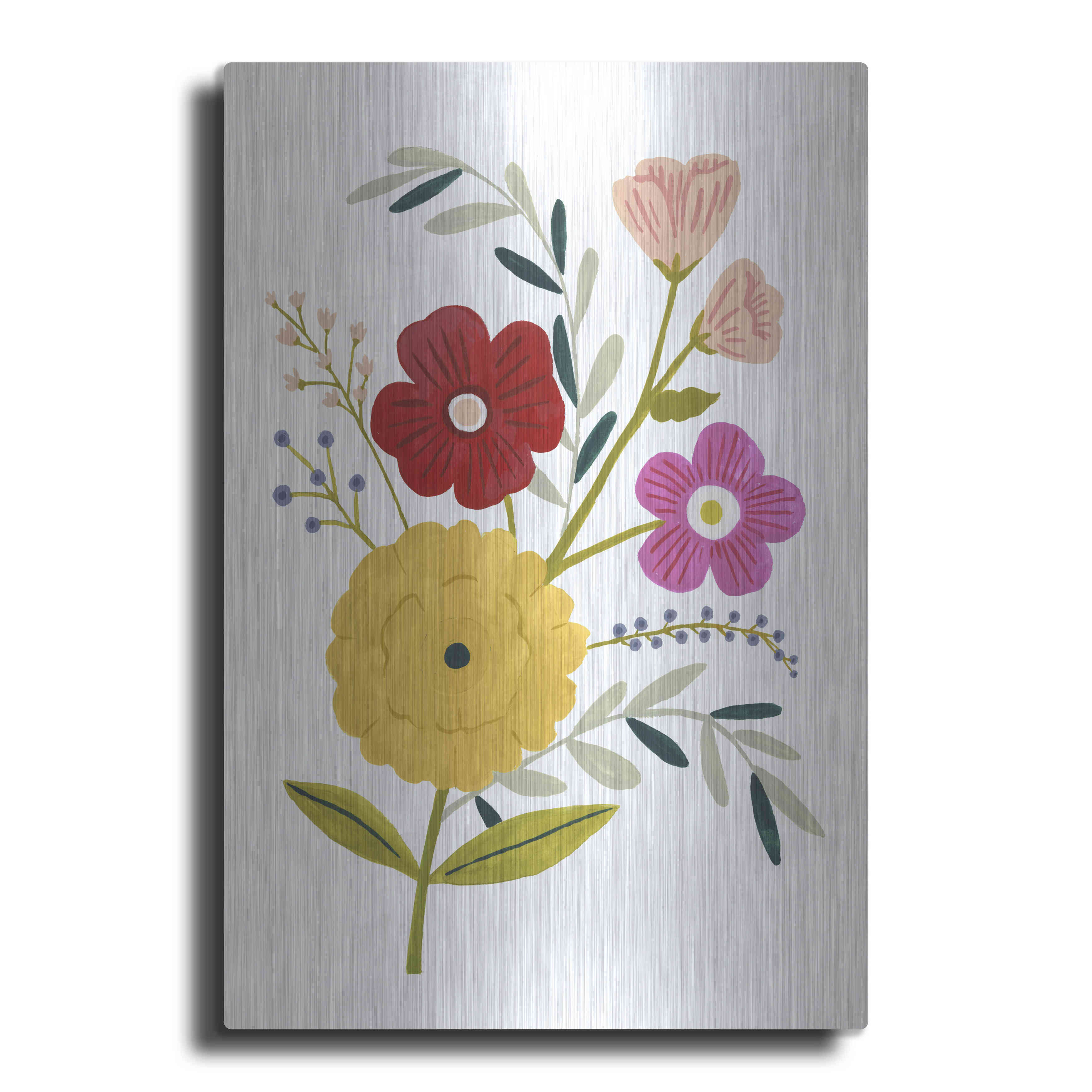 Red Barrel Studio® Simple Flora IV On Metal by Victoria Barnes Painting ...