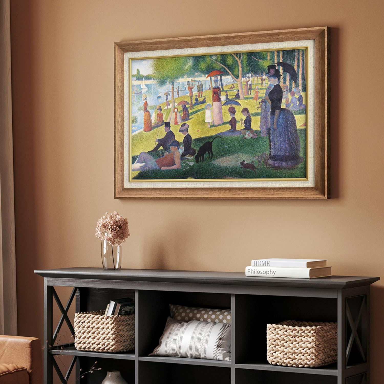 IDEA4WALL Famous Artwork La Grande Jatte By George Seurat Framed On ...