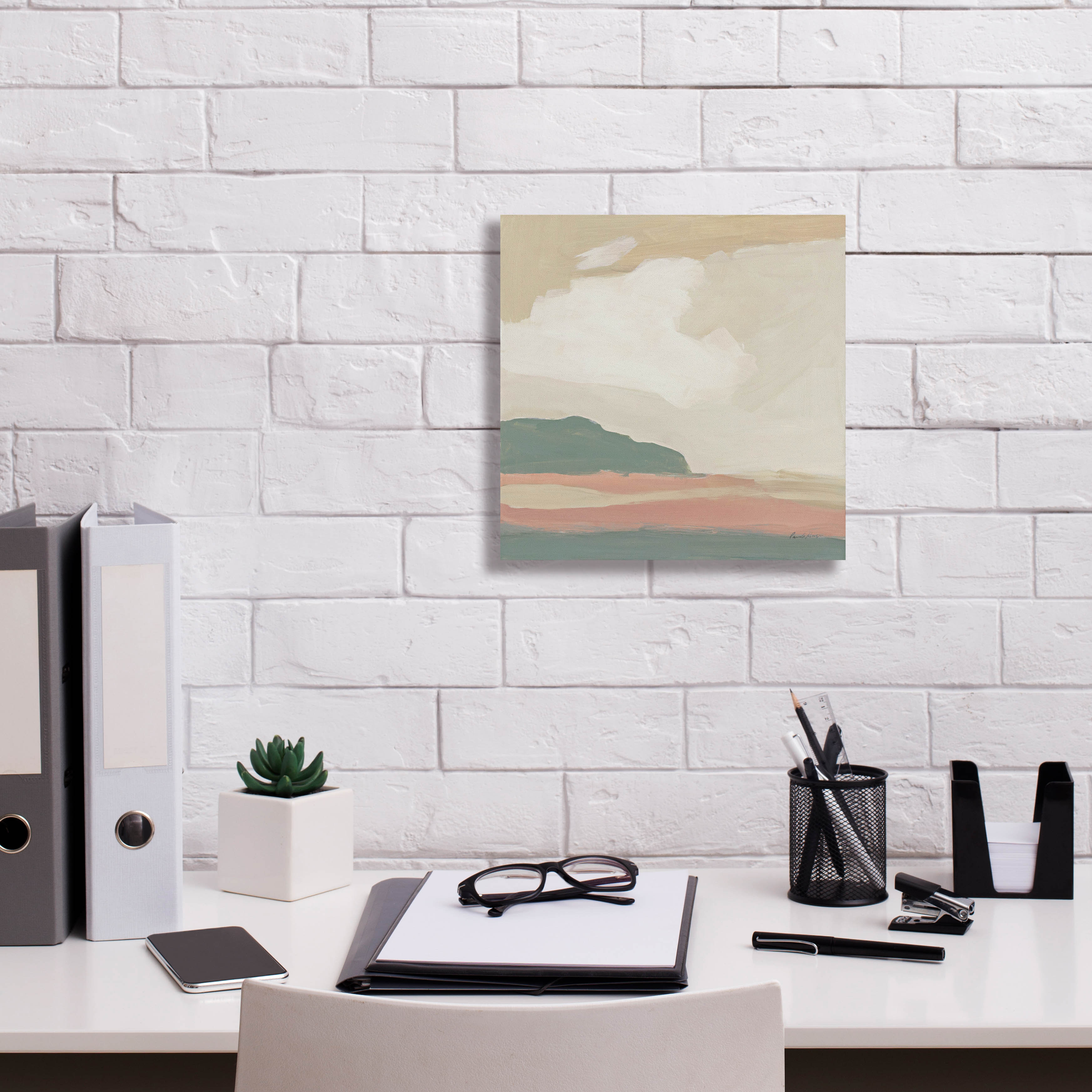 Ivy Bronx 'Pastel Landscape' by Pamela Munger Canvas Wall Art, 37" x 37 ...