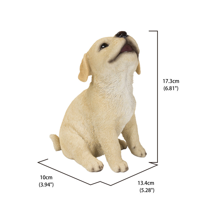 Hi-Line Gift Ltd. Howling Yellow Labrador puppy & Reviews | Wayfair