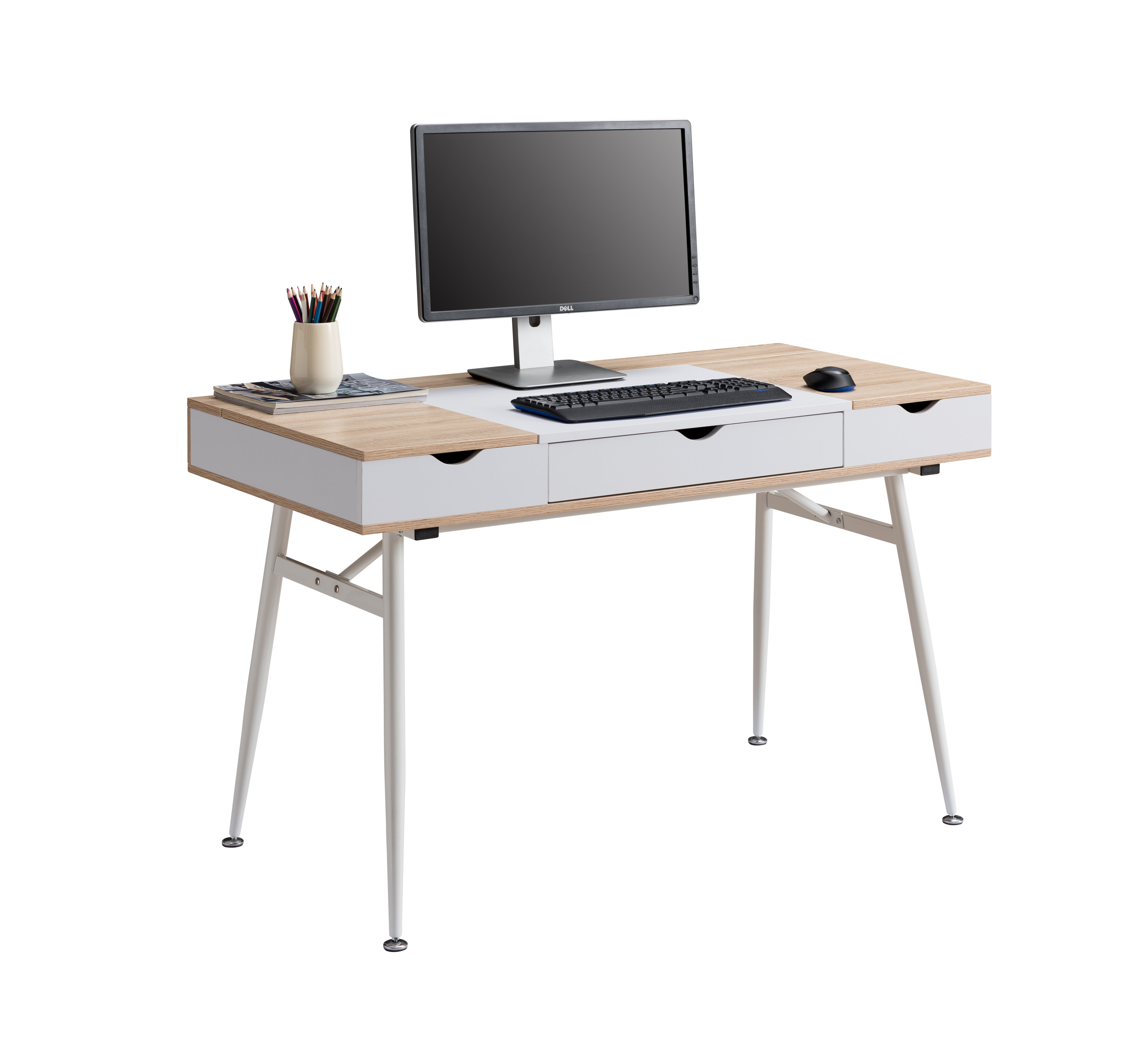 Corrigan Studio® Stitt Writing Desk: Minimalist Wooden Office Table ...