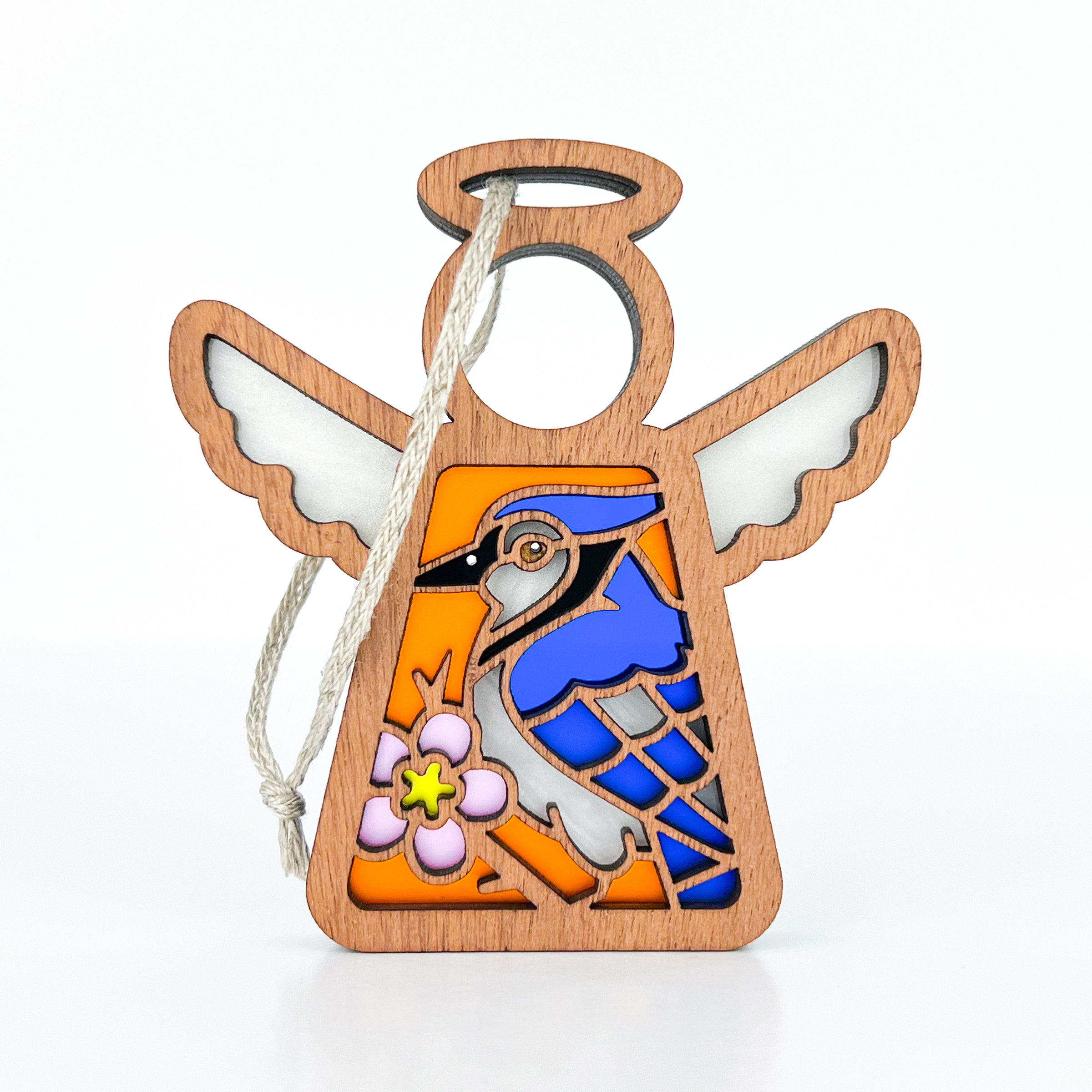 Forged Flare Blue Jay Ornament (3.5" Mother's Angels Figurine by Forged ...