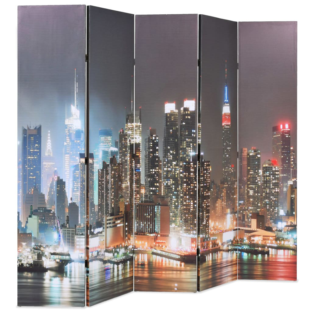 Ivy Bronx Vidaxl Folding Room Divider 78.7X66.9" New York By Night ...