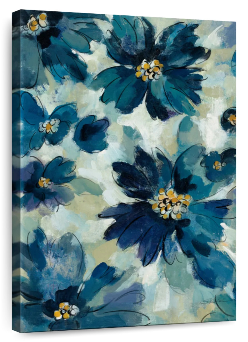 Elephant Stock Inky Floral I | Wayfair