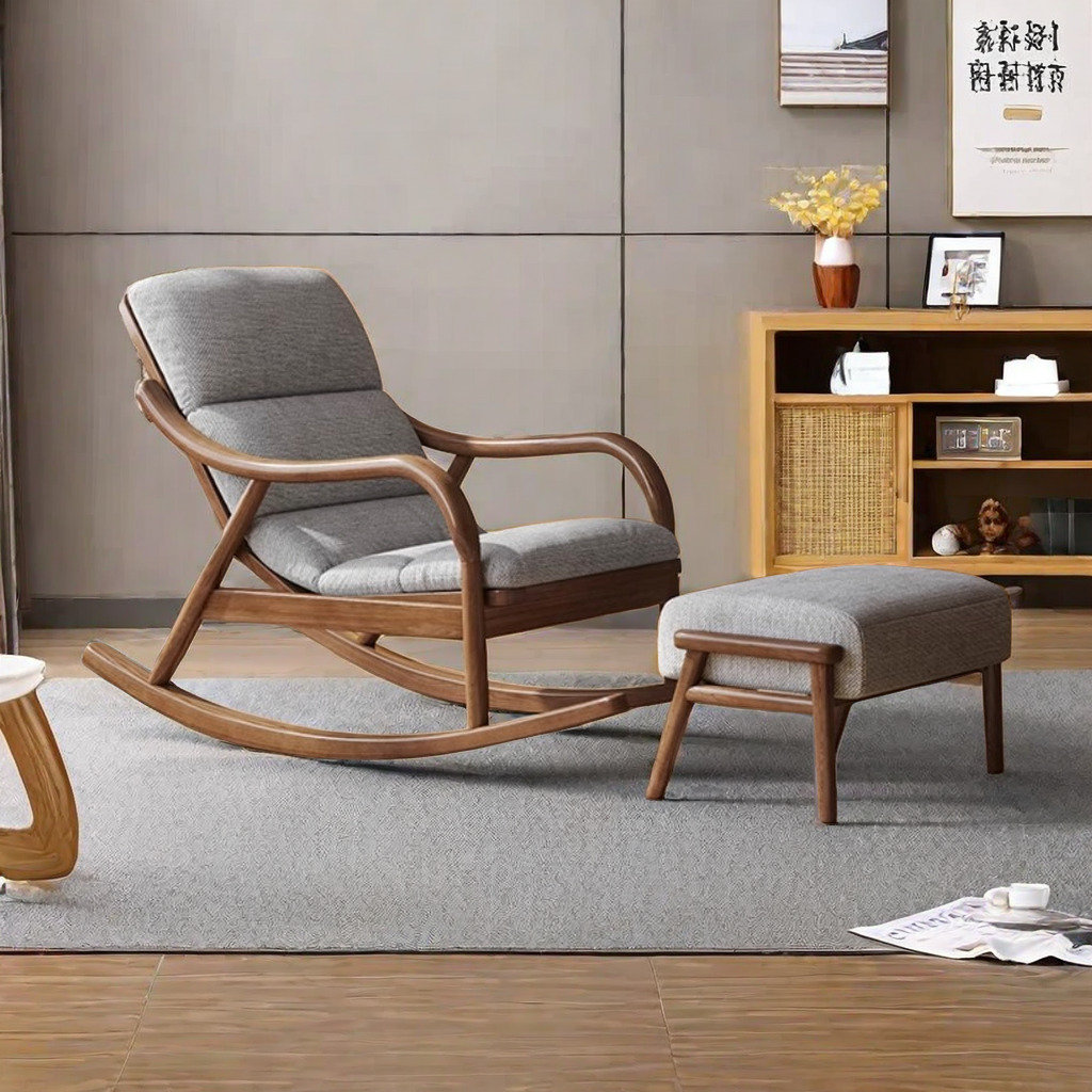 Comfort Zone Furniture.e Nordic Chinese Solid Wood Rocking Chair Solid ...