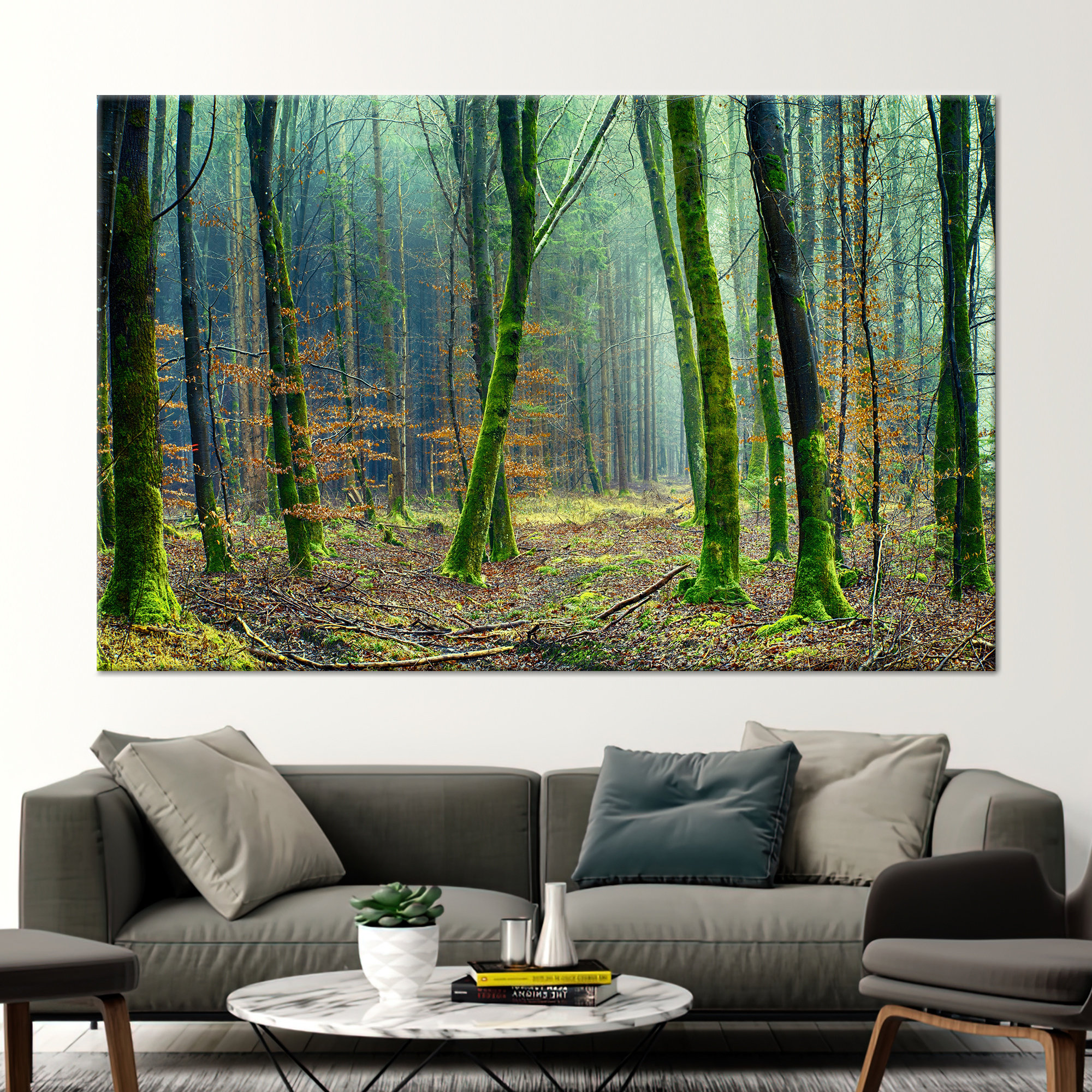 Millwood Pines View Art, Jungle Landscape Art Canvas, Forest Art ...