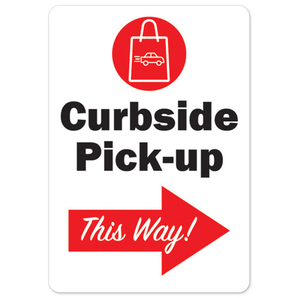 SignMission Curbside Pick-Up This Way Right Arrow Sign | Wayfair
