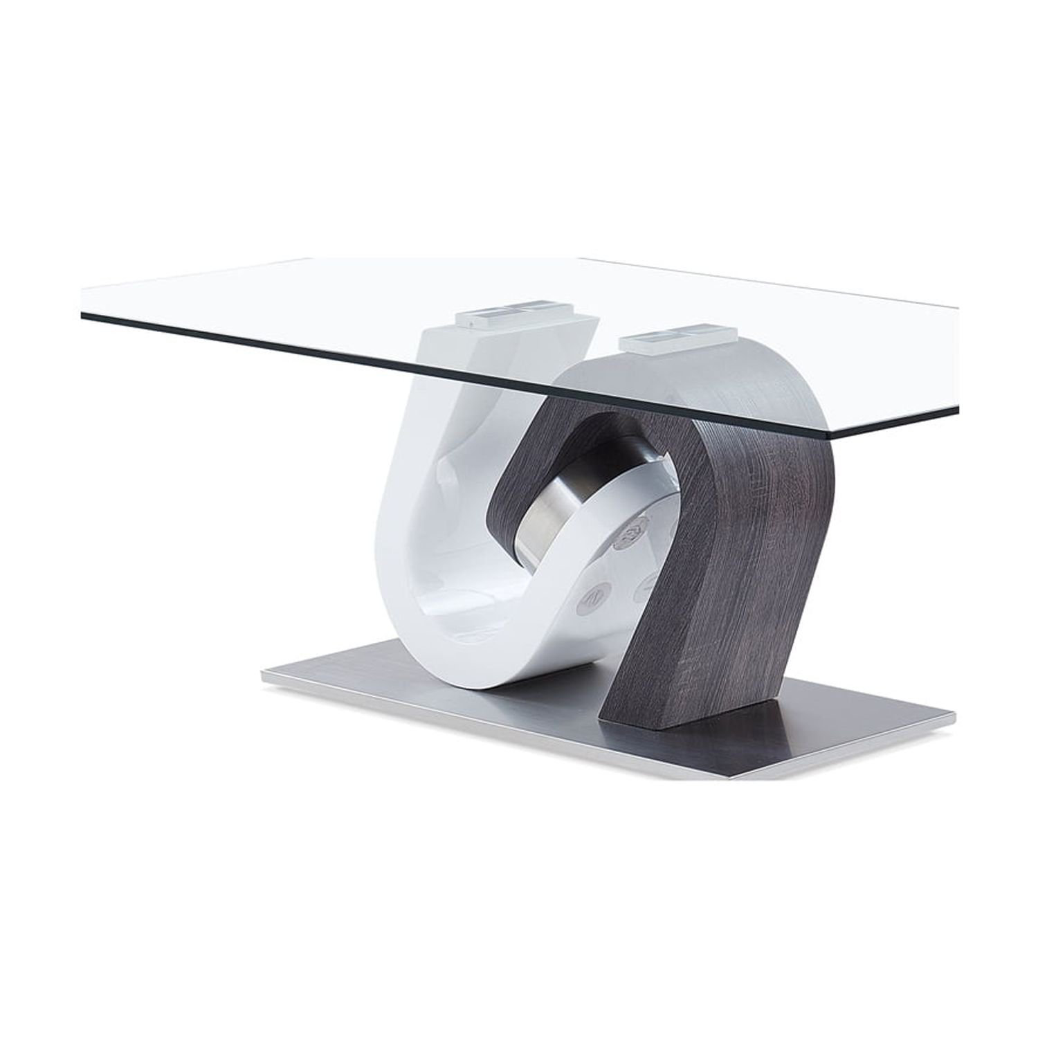 Brayden Studio® Ultra Modern Coffee Table Grey White Contemporary Style ...