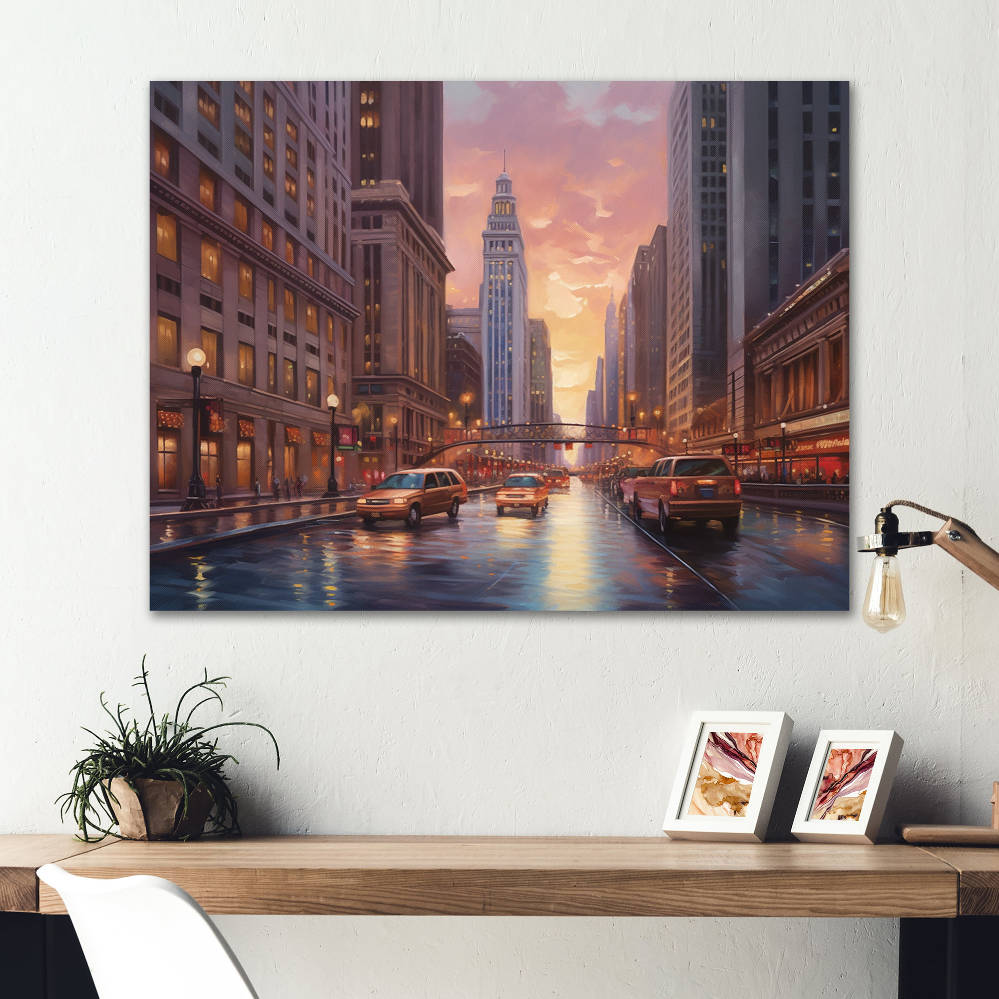 Red Barrel Studio® Chicago City Scene V On Metal Print | Wayfair