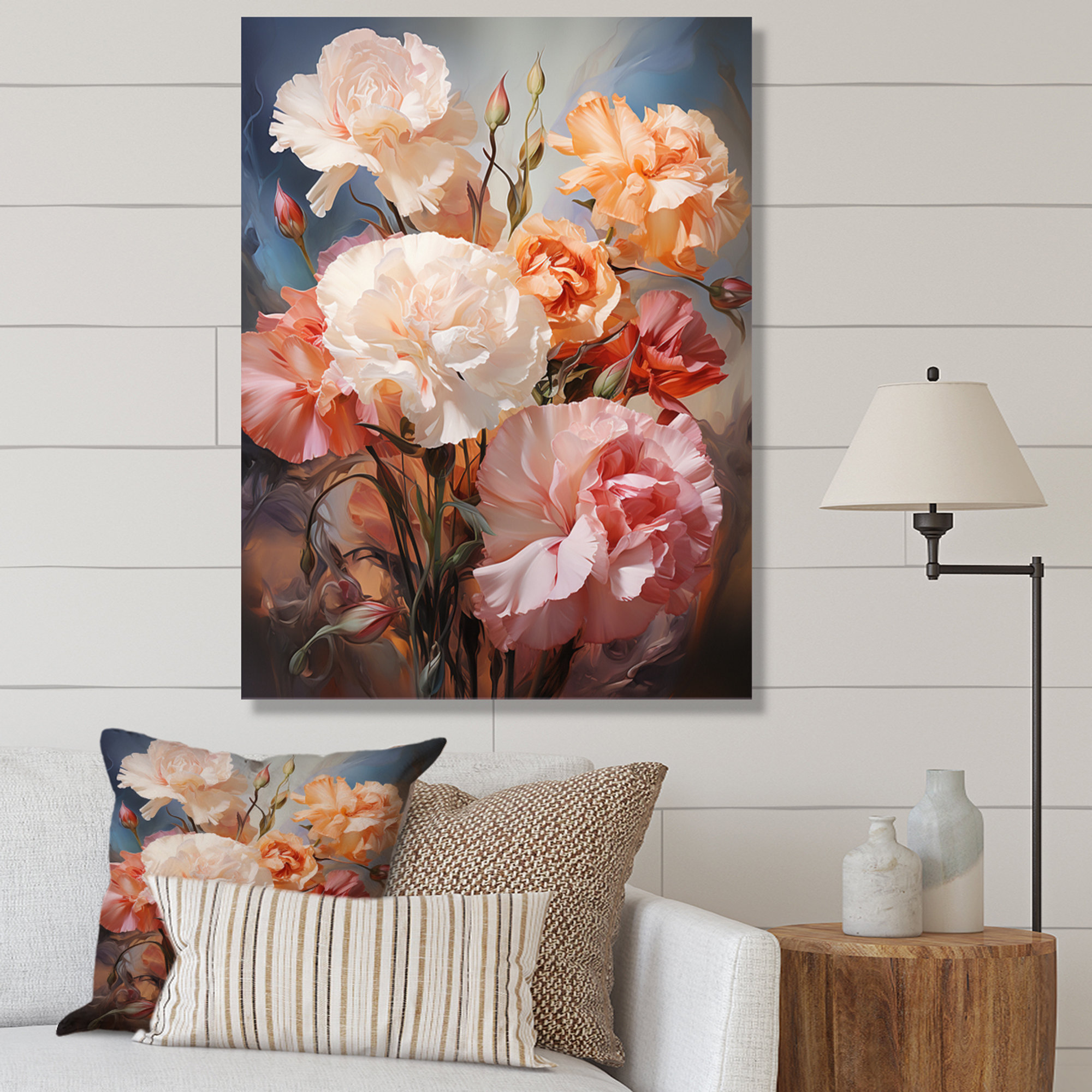 Red Barrel Studio® Yudit Carnations Romantic Impression I Framed On ...