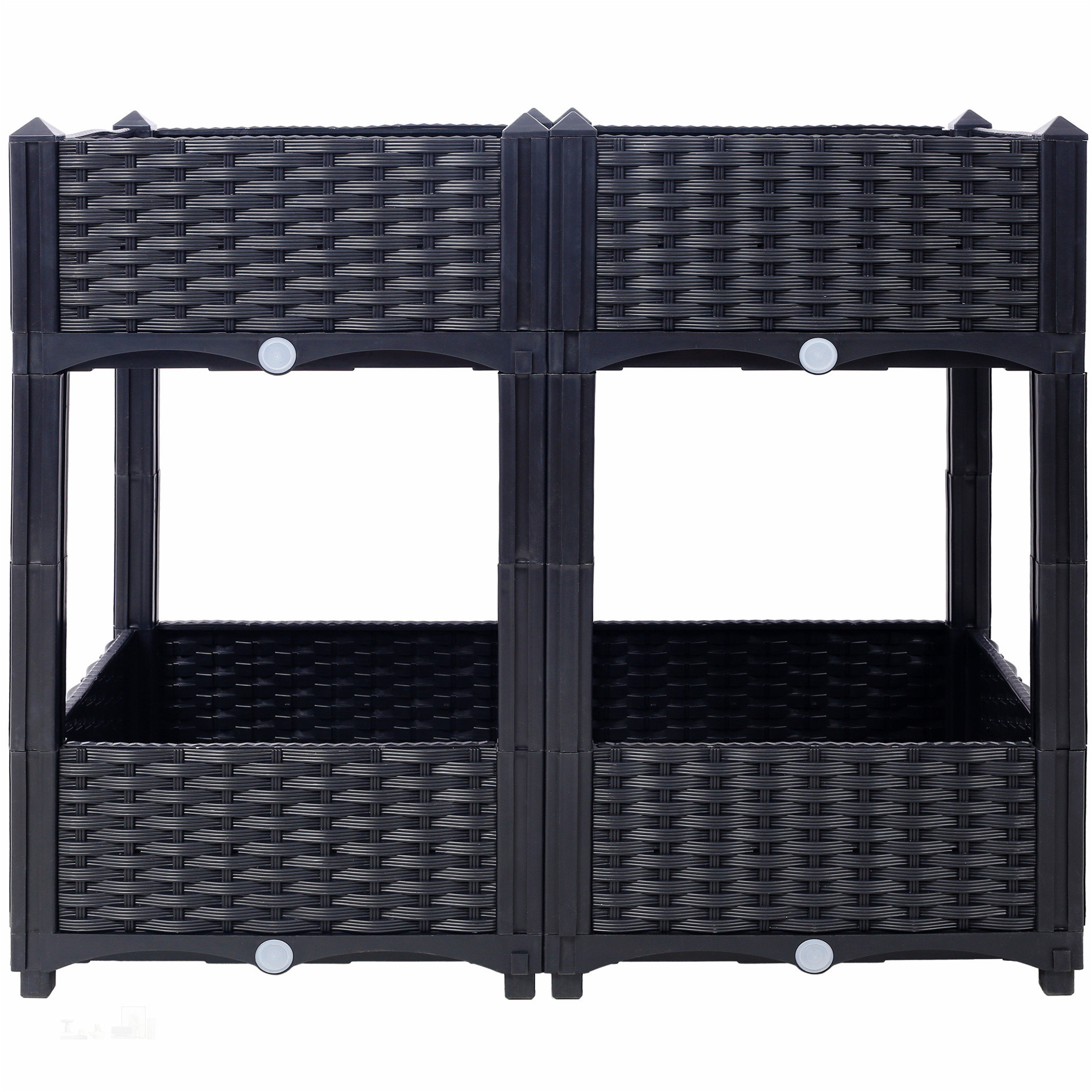 Latitude Run® Elevated Planter Garden Box with Self-Draining System ...